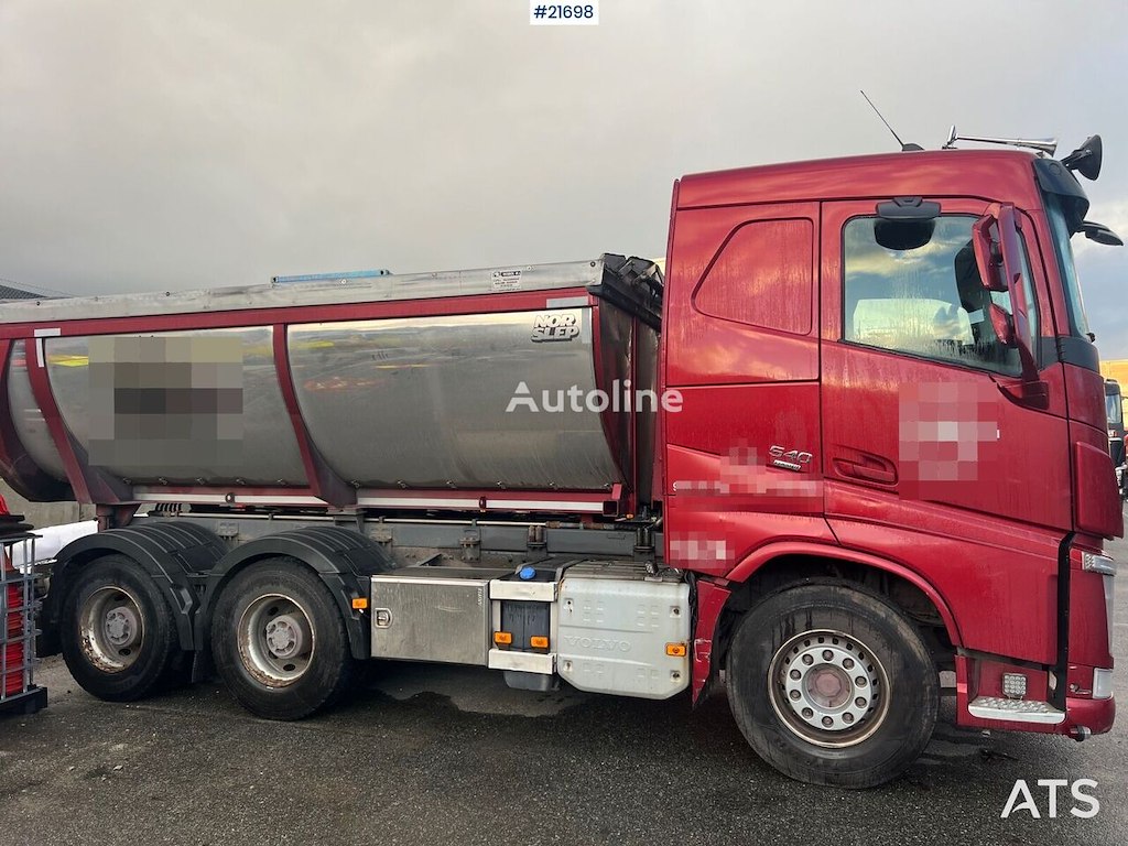 Volvo FH540 6x4 tippbil m/ asfaltkasse og tippkasse kiper