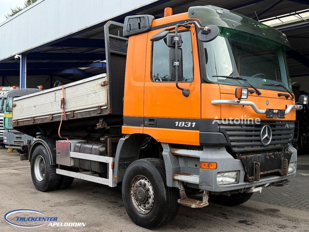 Mercedes-Benz Actros 1831 4x4 Hub reduction, Leaf springs, EPS, Original milea kiper
