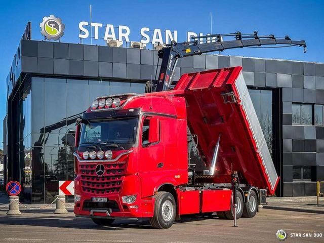 Mercedes-Benz AROCS 3358L 6x4 HIAB 192X-HIPRO E-6 Crane Kippe kiper