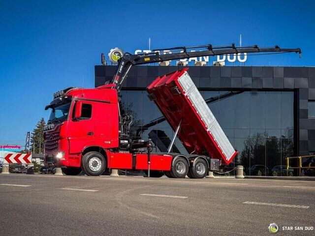 Mercedes-Benz AROCS 3358L 6x4 HIAB 192X-HIPRO E-6 Crane Kippe kiper