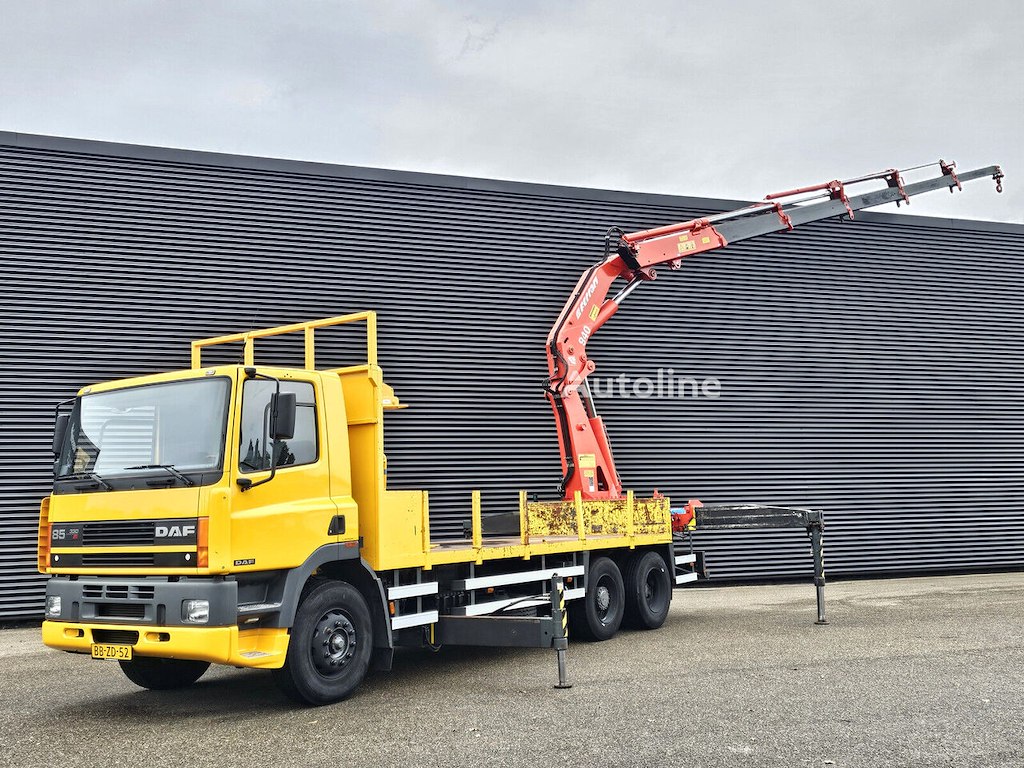 DAF CF 85.330 ATI / 40 t/m CRANE / KRAN / 8.500 km! kamion s ravnom platformom