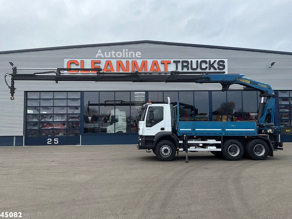 IVECO Trakker AD260T41 Euro 5 6x4 Full Steel Palfinger 36 Tm laadkraan kamion s ravnom platformom