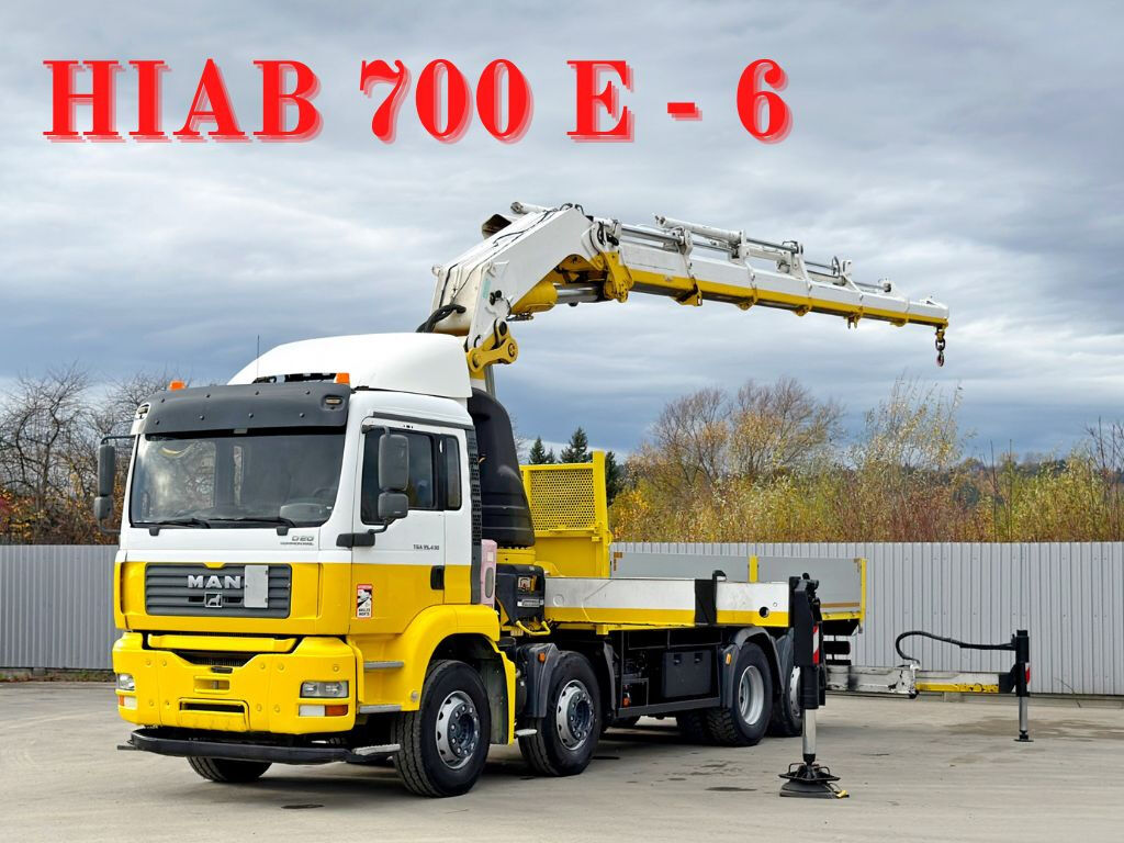 MAN TGA 35.430 * HIAB 700 E - 6 + FUNK* TOPZUSTAND kamion s ravnom platformom