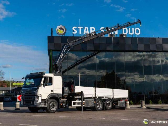 Volvo FM 330 6x2 Hiab 192 E-5 HIPRO Crane kamion s ravnom platformom
