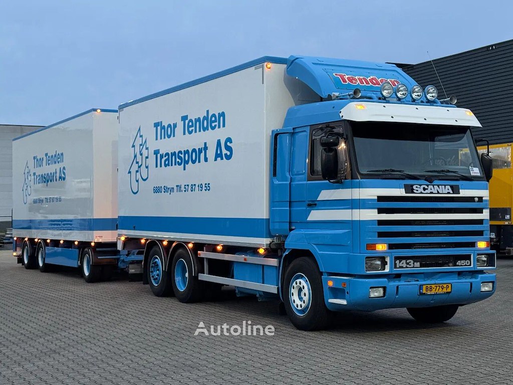 Scania 143M V8 450 6x2 Tenden Combi APK! kamion furgon
