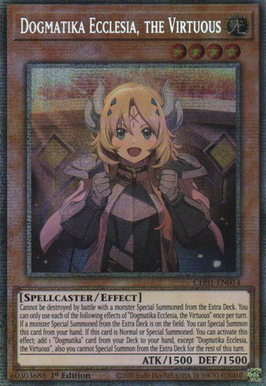 Dogmatika Ecclesia, the Virtuous - CH01-EN014 - Starlight Rare 1st Edition