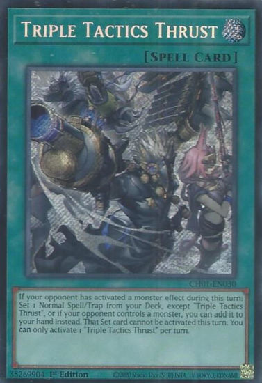 Triple Tactics Thrust - CH01-EN030 - Secret Rare 1st Edition