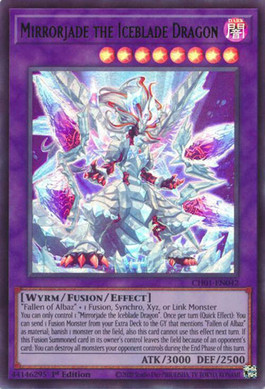 Mirrorjade the Iceblade Dragon - CH01-EN042 - Ultra Rare 1st Edition