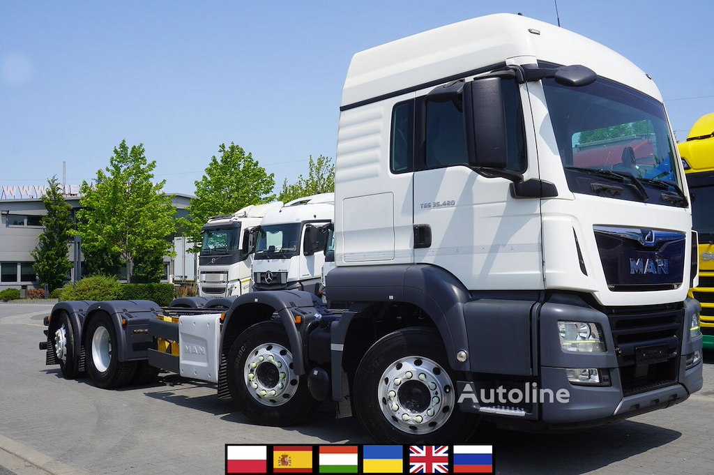 MAN TGS 35.420 8x2 / Chassis 6.4 m / 3 steered axles kamion šasija