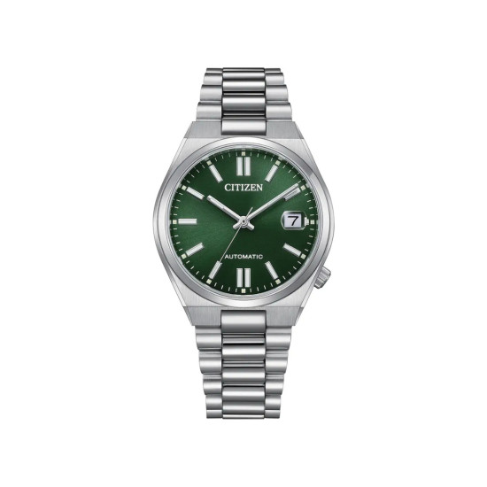 CITIZEN NJ0200-50X TSUYOSA unisex sat Automatic Sapphire Glass Colorful Green Sunray Dial 37mm