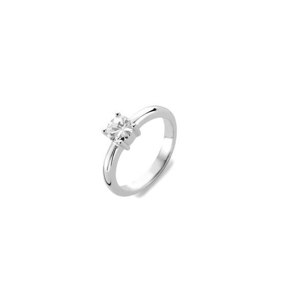 TI SENTO 1463ZI/48 prsten Classic Zirconia White 6mm Sterling Silver 925 Platinum Plated Veličina 48