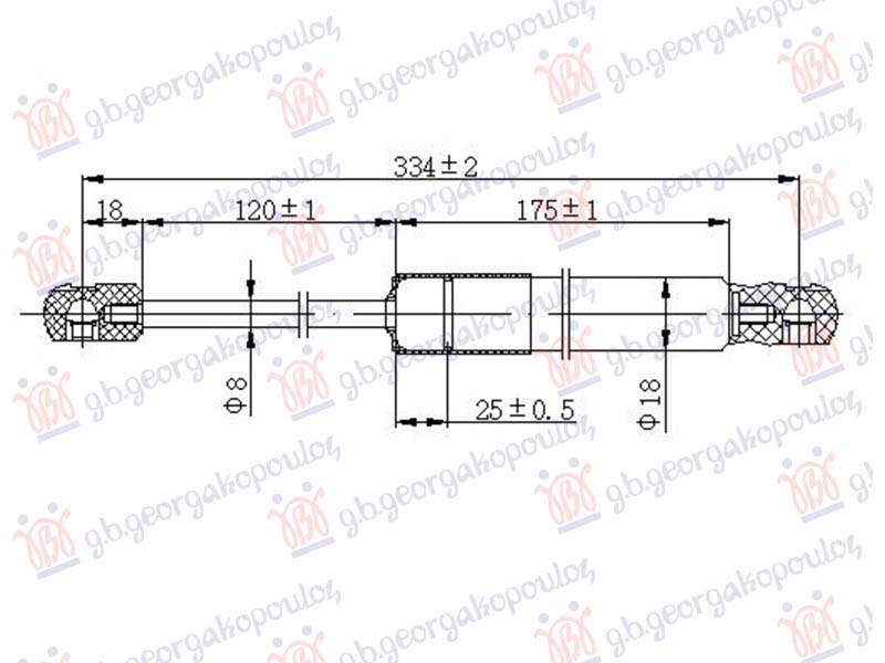 AMORTIZER GEPEK VRATA (334L-480N)