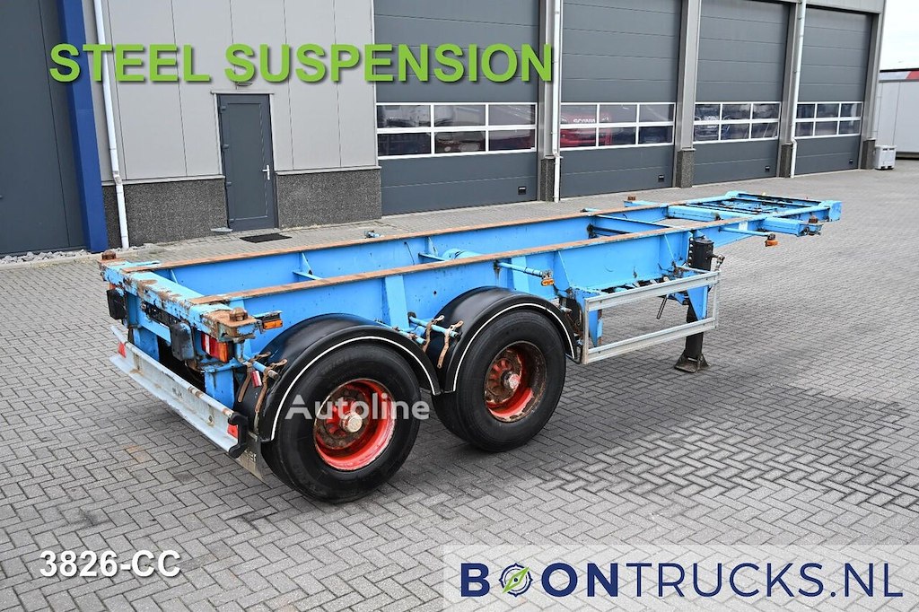Schweriner Nutzfahrzeuge CS 20 CHASSIS | 20ft * STEEL SUSPENSION * BPW / DR poluprikolica za prevoz kontejnera