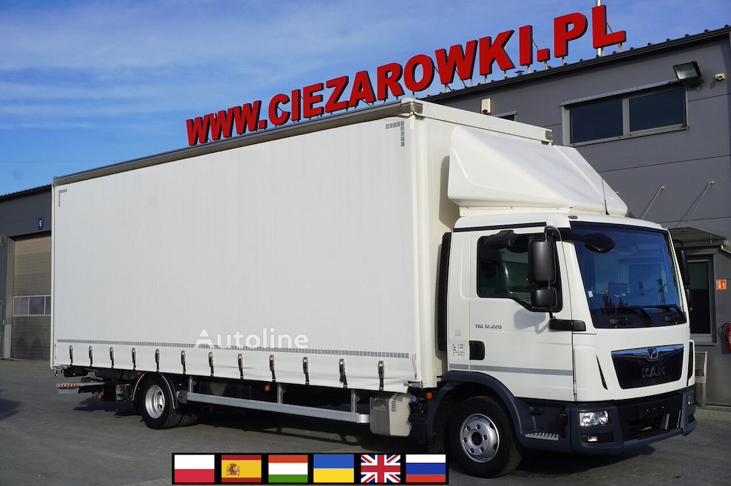 MAN TGL 12.220 / Curtainsider 19 EPAL / 140 tho. km kamion sa klizna zavesa cerada