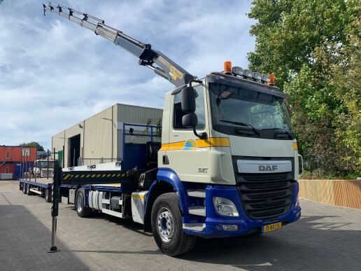 DAF CF85-510 4X2 - PALFINGER PK 22002-EH CRANE WITH JUMBO TRAILER kamion platforma