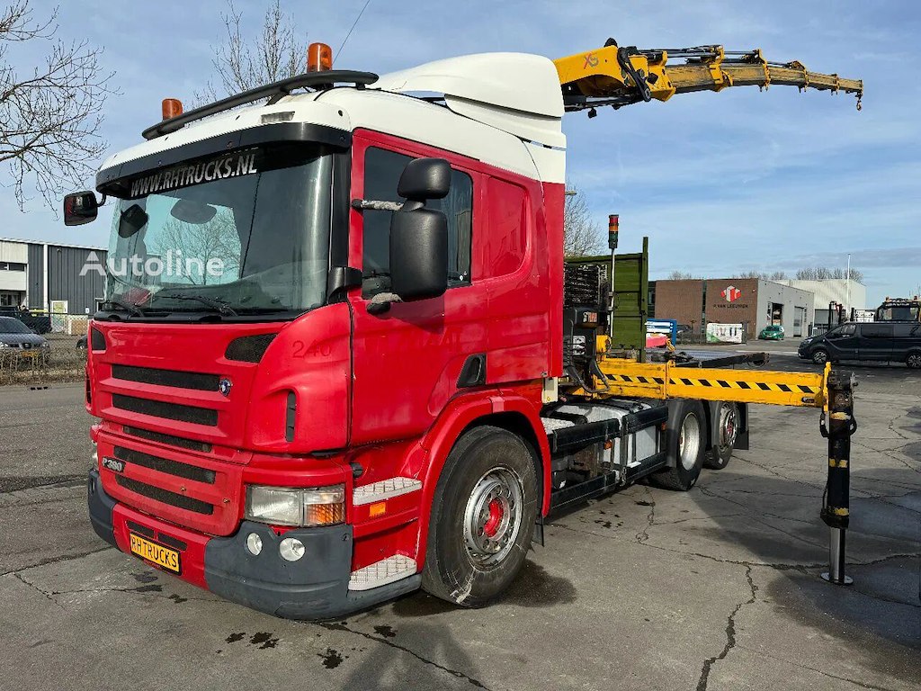 Scania P380 6X2 HIAB 288 + REMOTE CONTROL + PLATEAU kamion platforma