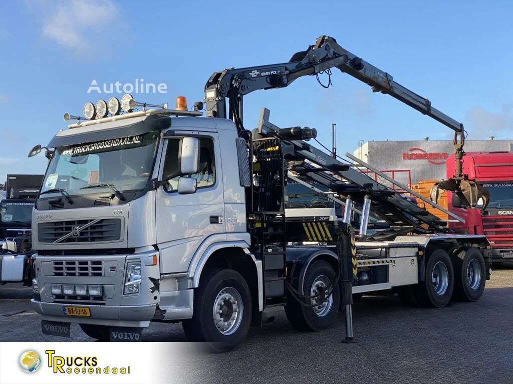Volvo FM 370 + Euro 5 + Palfinger Z-Q170 Crane + 30ton NCH lift + Cont kamion sa kukom za podizanje tereta