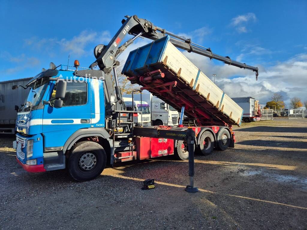 Volvo FM 500 8x4/4 // HIAB 244 EP-5 HIPRO // 3 way tip kamion sa kukom za podizanje tereta