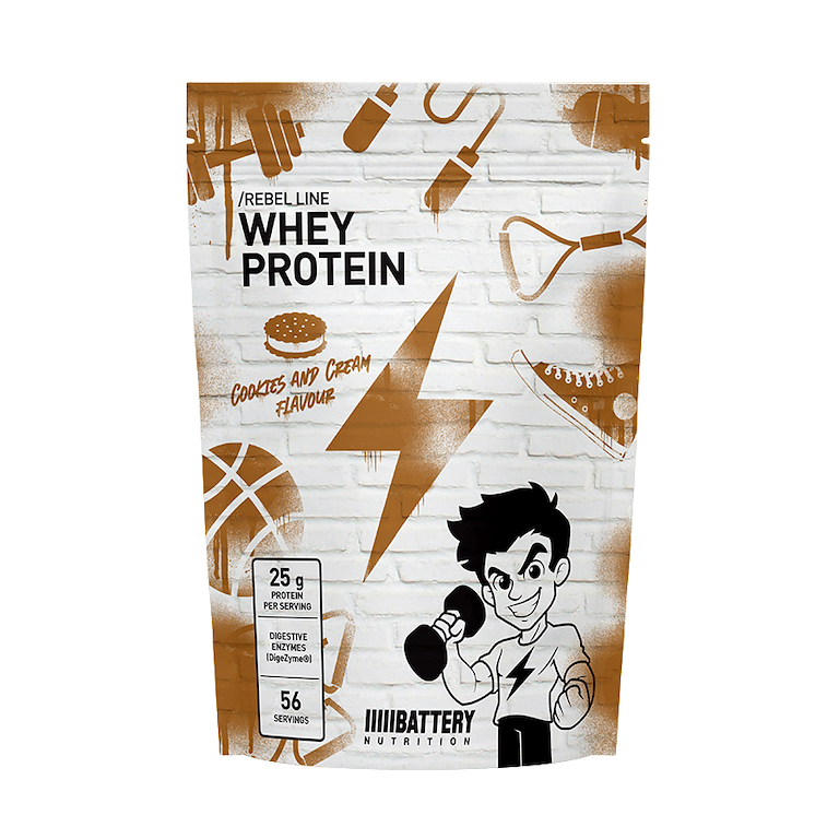 BATTERY REBEL WHEY PROTEIN Cookies & Cream 1800g