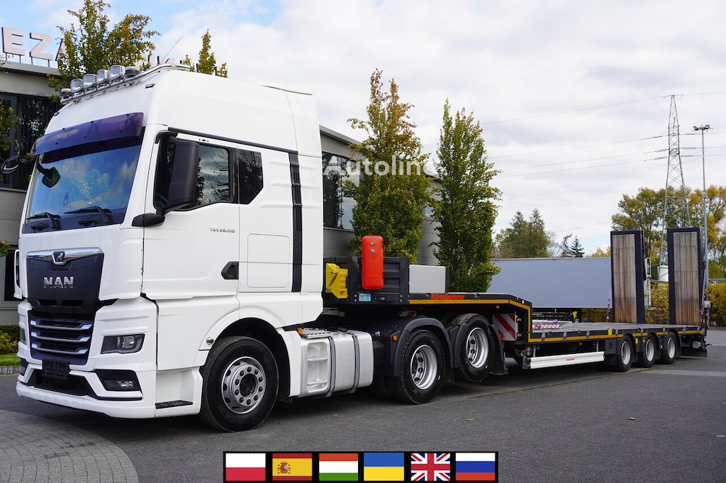 MAN TGX 28.510 6×2 / BRAND-NEW Kässbohrer LB3E / 2025 / GVW 65 t tegljač + poluprikolica sa niskom platformom