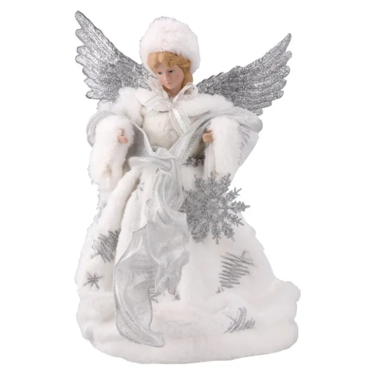 Angel 10 novogodišnja dekoracija vila srebrna 30cm
