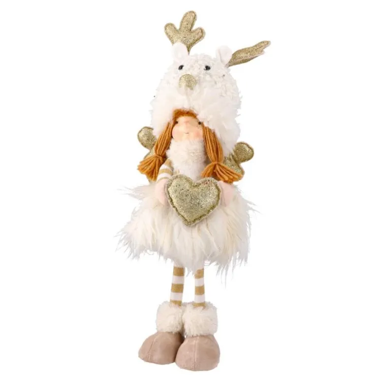 Cupid novogodišnja dekoracija devojčica bela 55cm