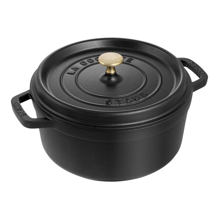 STAUB okrugla gusana posuda Cocotte 26cm - crna boja