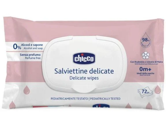 Chicco Vlažne maramice Delicate 72kom sa poklopcem