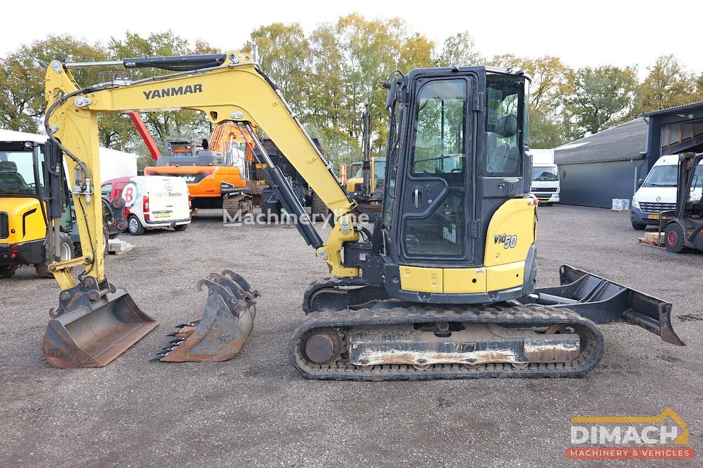 Yanmar ViO50-6 CW10 GP quick coupler, 3 buckets, air conditioning, mon mini bager