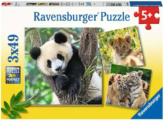 Ravensburger puzzle (slagalice) – Panda, tigar, lav