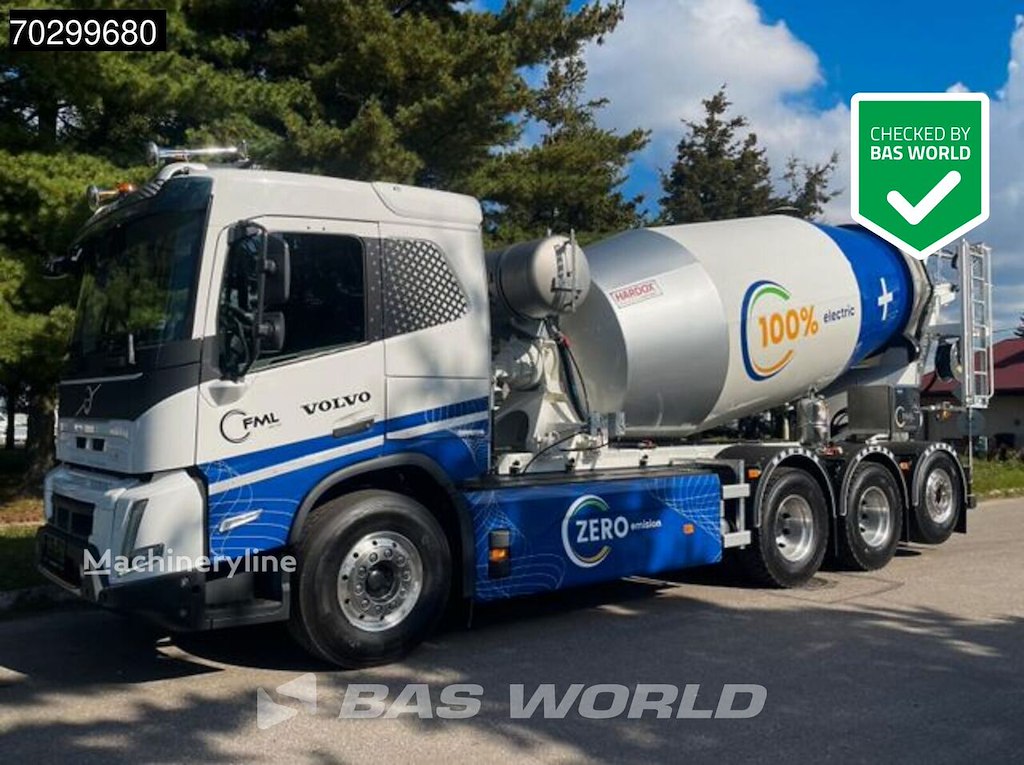 Novi Volvo FMX 670 8X4 100% ELectric 490 kW 10m3 FML Mixer Lift/Steering Ax kamion s mešalicom za beton