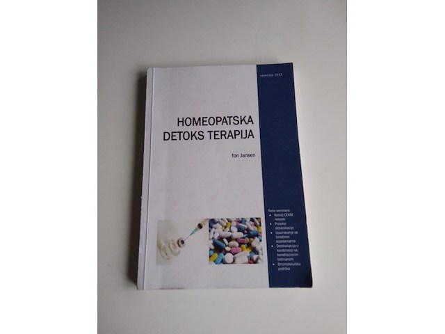 Homeopatska detoks terapija - Ton Jansen
