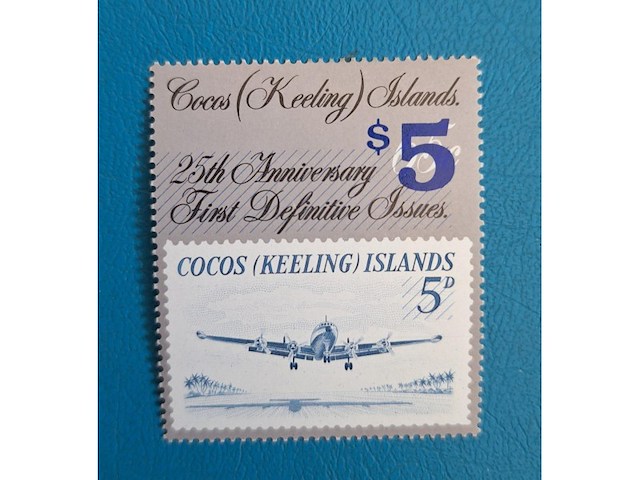 Cocos (Keeling) Islands 1990 sa pretiskom 5 $/65 C