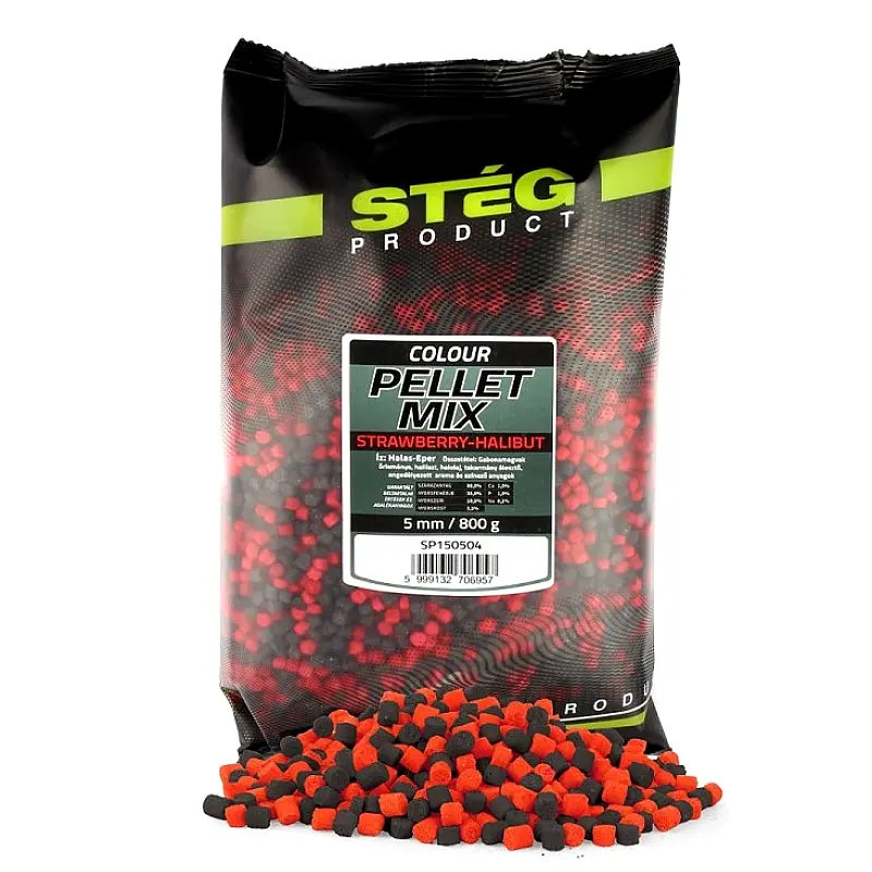 STEG Pellet Mix 800g 5mm Strawberry-Halibut (SP150504) 65165