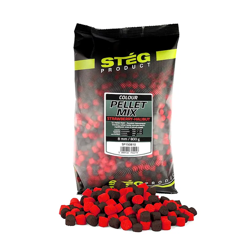 STEG Pellet Mix 800g 8mm Strawberry-Halibut (SP150810) 64493