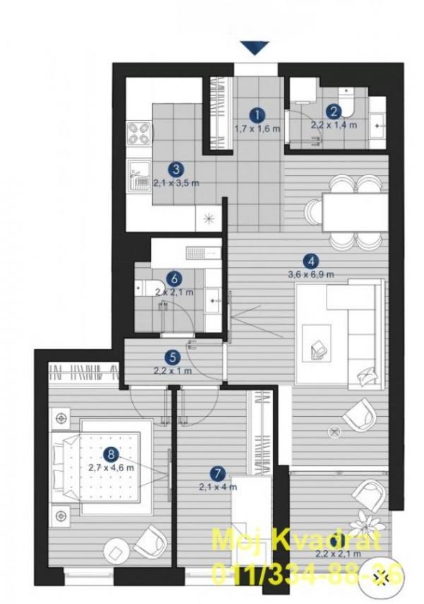 Dvosoban stan na prodaju, 67m2, 235.275€