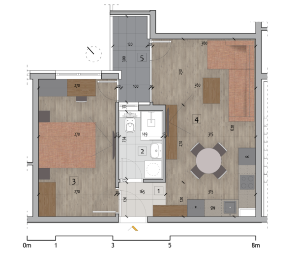 Jednoiposoban stan na prodaju, 42.13m2, 105.325€