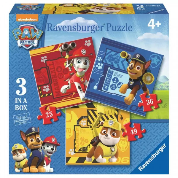 Ravensburger puzzle Paw patrol, 3 u 1