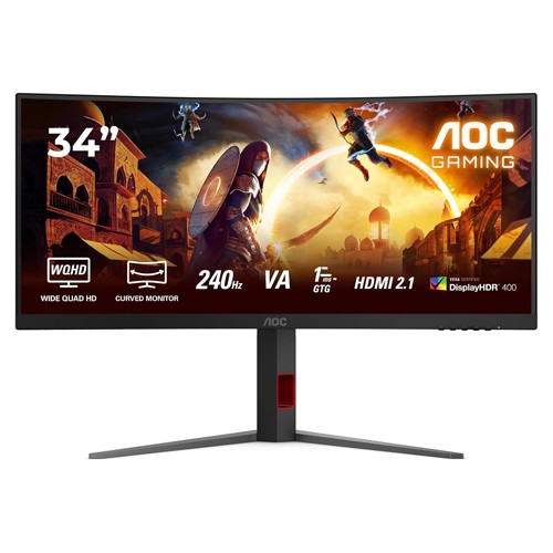 AOC 34″ WQHD Fast VA 240Hz Gaming zakrivljeni monitor CU34G4Z