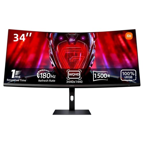 Xiaomi 34″ UWQHD 180Hz G34WQi Gaming zakrivljeni monitor | ELA5454EU