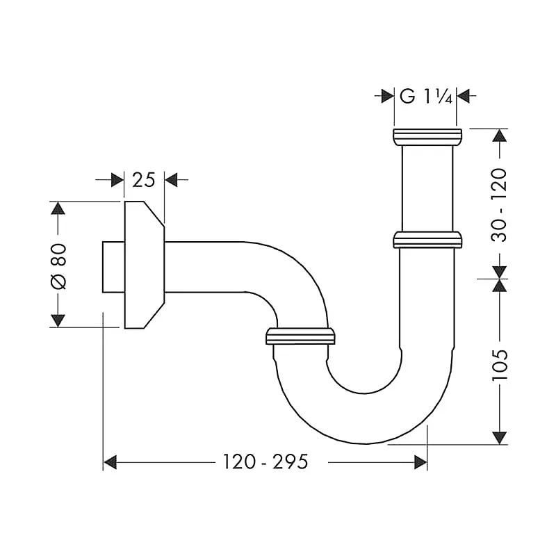 Sifon standard za lavabo Hansgrohe