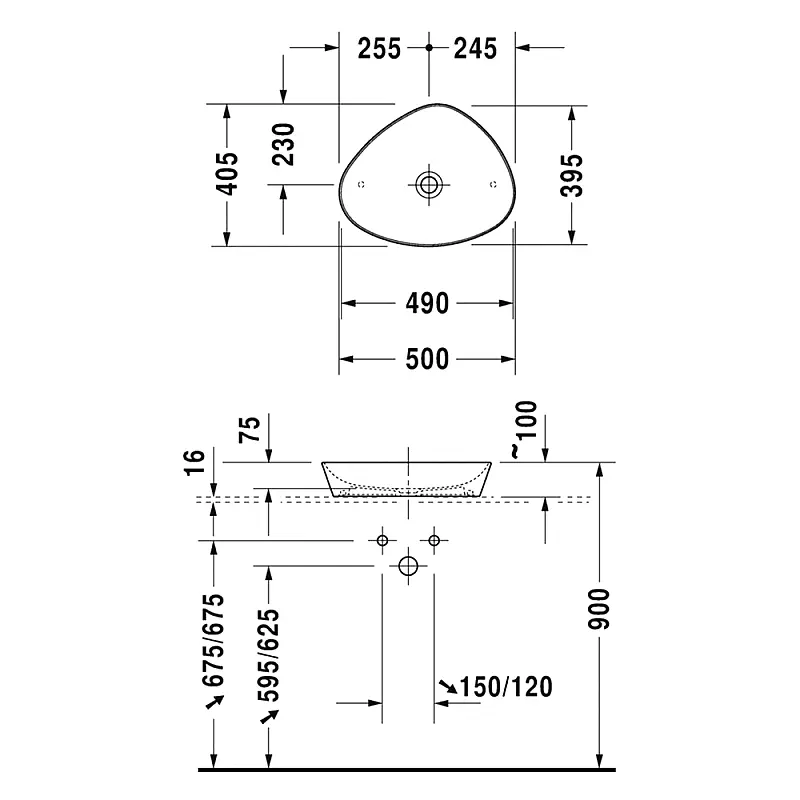 Cape Cod Lavabo, 500x405, Duravit