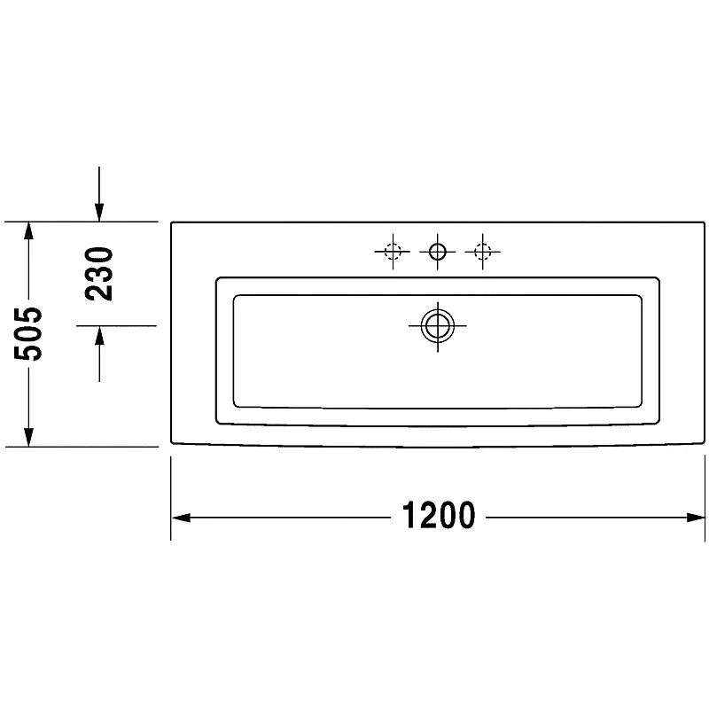2nd floor nadgradni lavabo 120 cm, sa prelivom, beli, Duravit