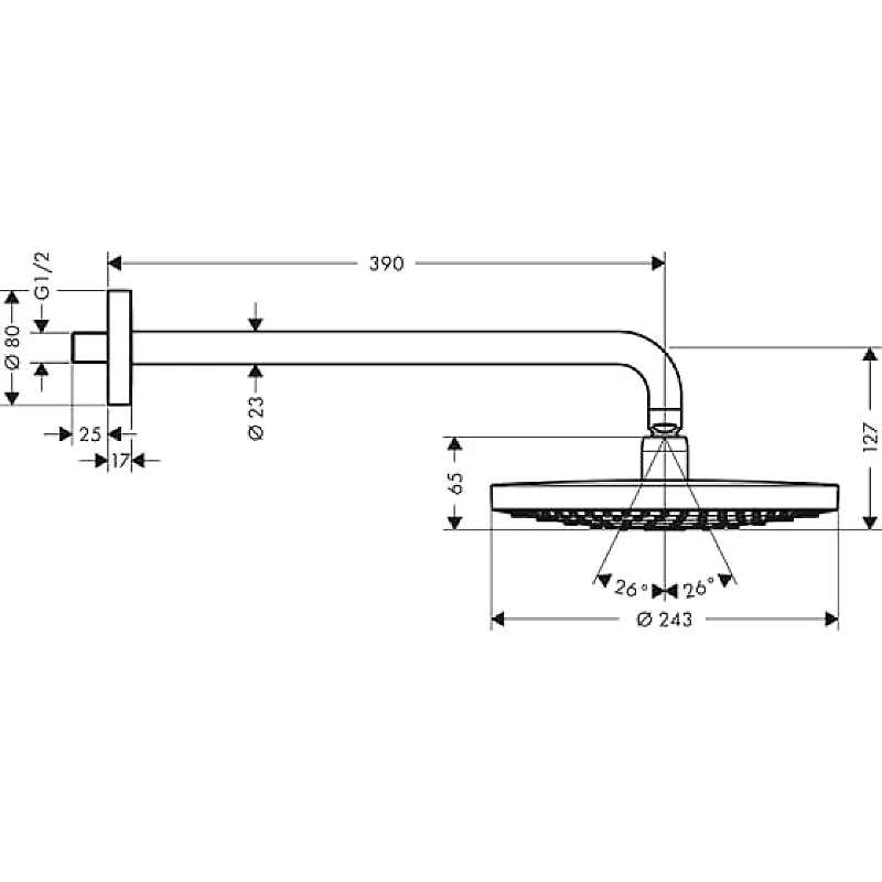 Raindance Select S 240 2jet tuš ruža bela Hansgrohe