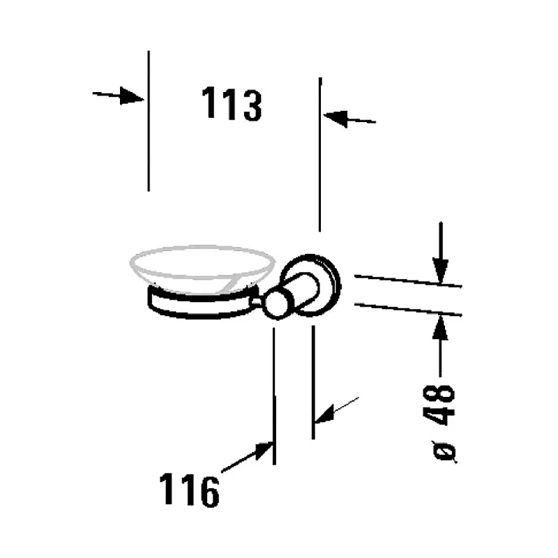 D-Code Držač sapuna, desni, Duravit