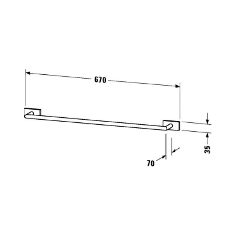 Karree Držač peškira 60cm, Duravit