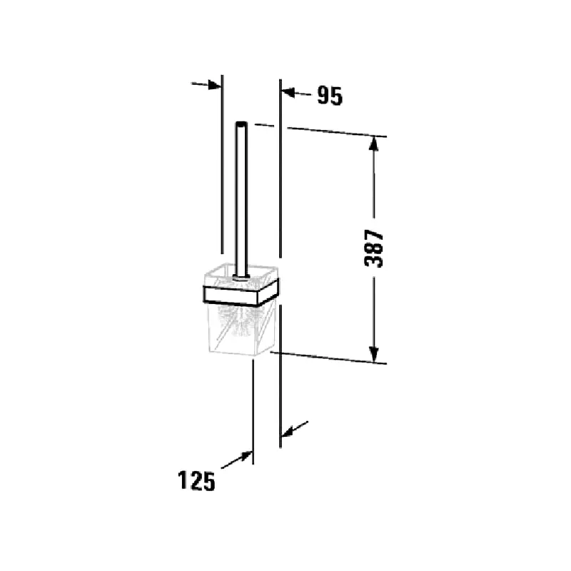 Karree Četka za WC šolju, konzolna Duravit