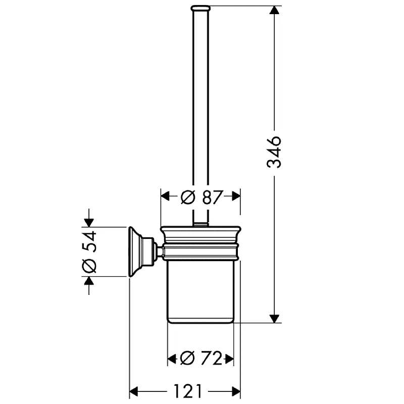 Montreux četka za WC šolju, brušeni nikl Axor