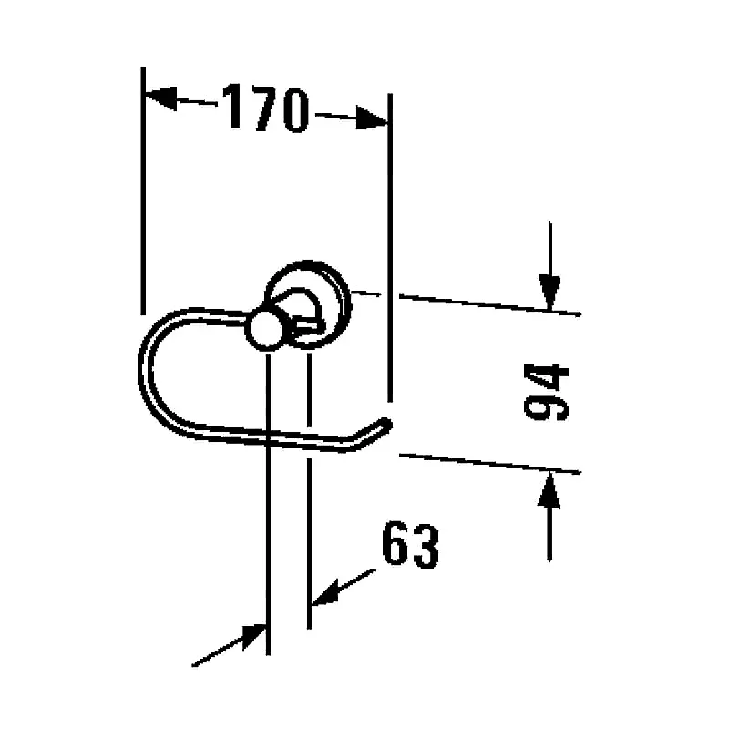 D-Code Držač toalet papira, hrom Duravit