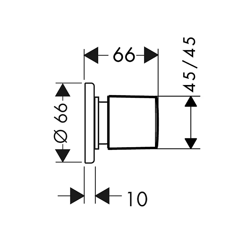 Poklopac ventila Metris New Hansgrohe